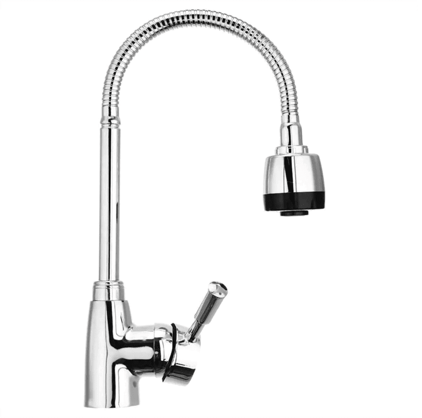 Llave Monomando Lavaplatos Cuello Flexible – Negro – My Home Solutions