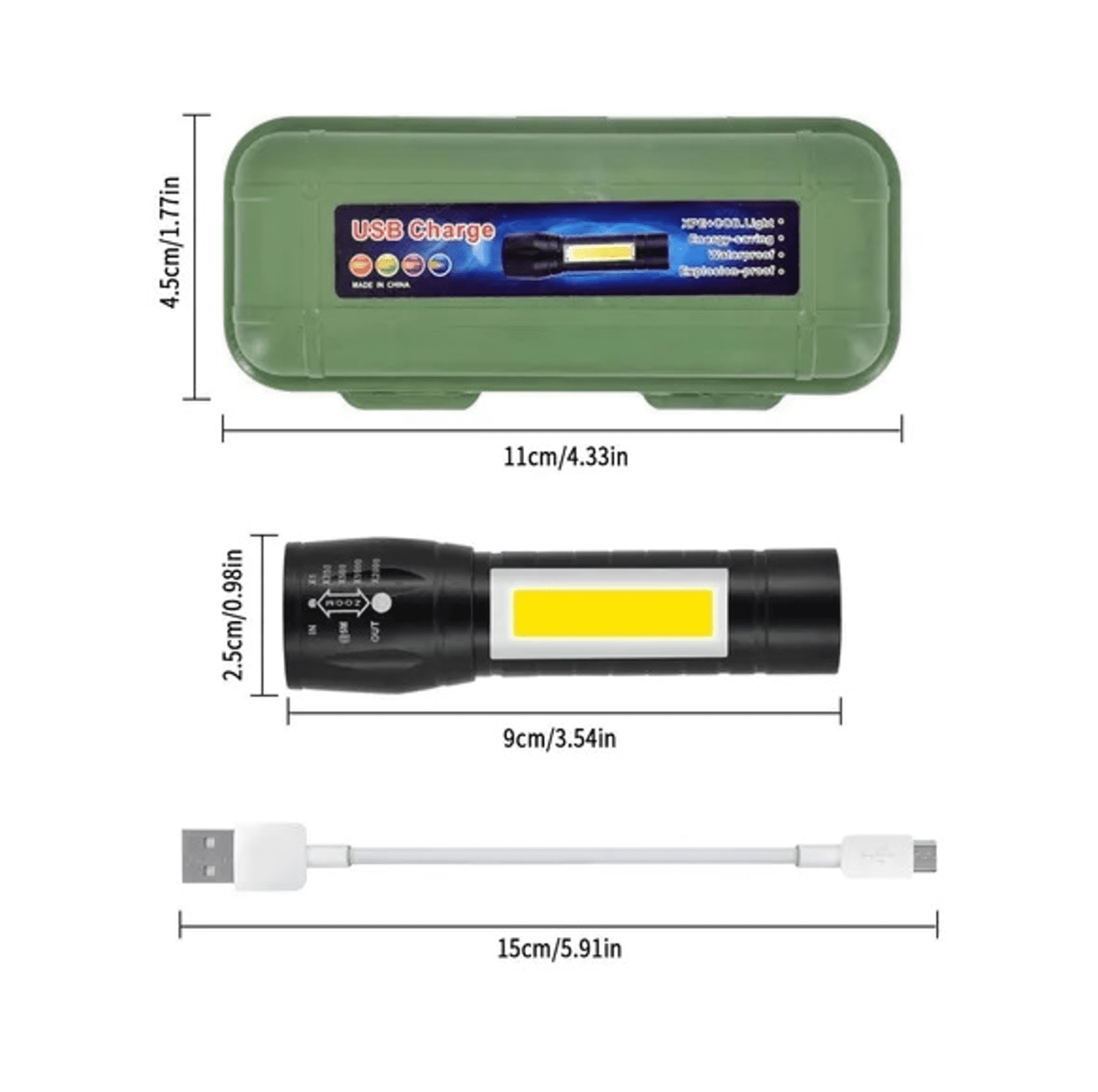 Linterna Luz Led Recargable USB – My Home Solutions