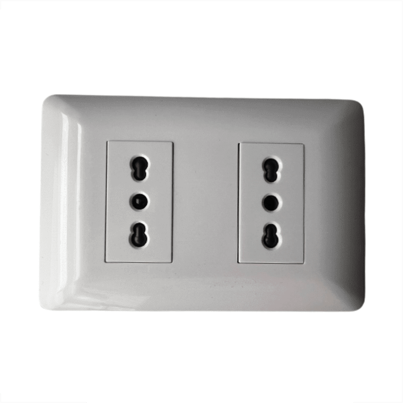 Enchufe Doble Con Carcasa De Seguridad 16A – 250V – My Home Solutions