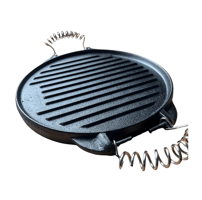 Plancha Churrasquera Reversible Hierro Fundido Redonda 32CM Diámetro – My Home Solutions