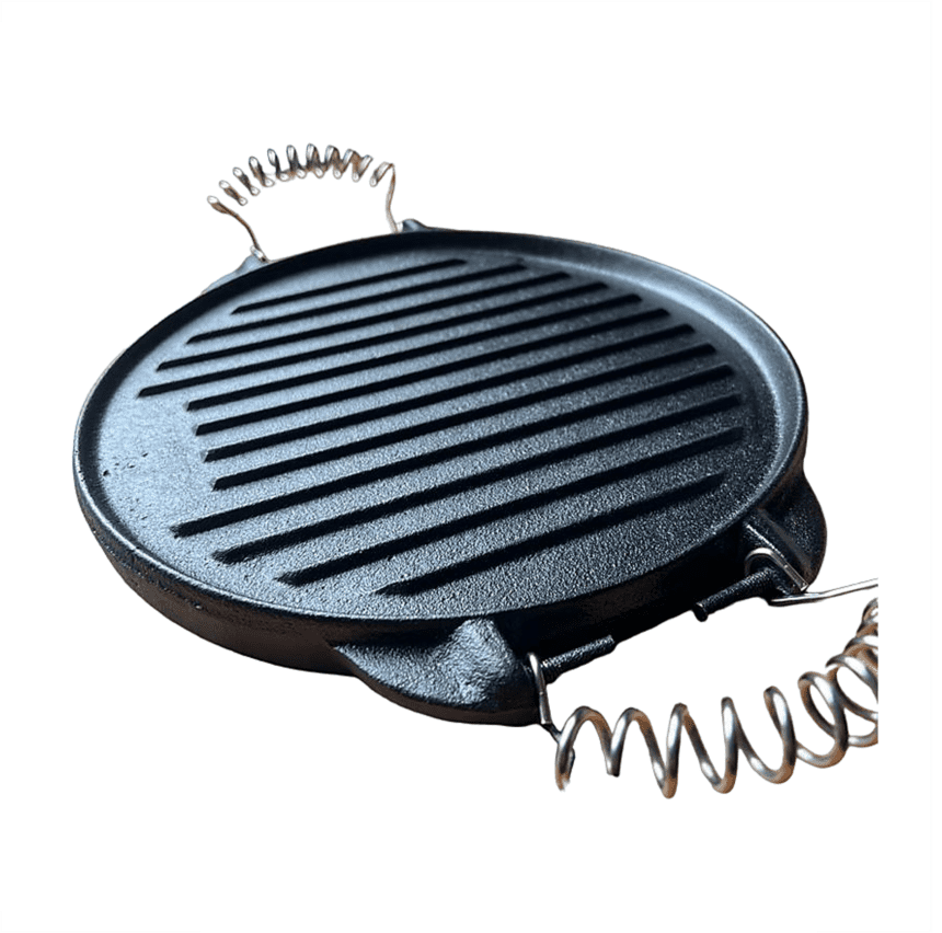 Plancha Churrasquera Reversible Hierro Fundido Redonda 32CM Diámetro – My Home Solutions
