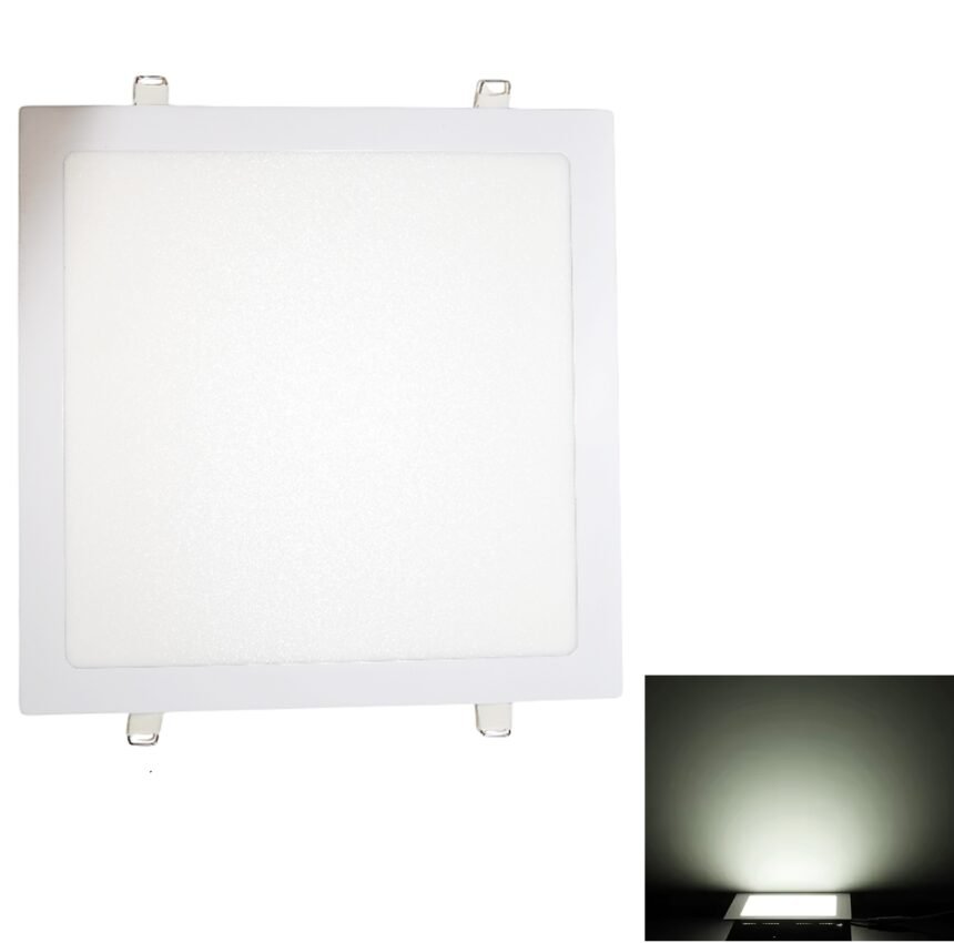 Panel Foco Led Cuadrado Empotrada 24W Luz Fría – My Home Solutions