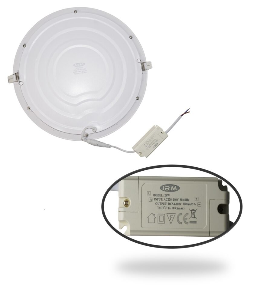 Panel Foco Led Redonda Empotrada 24W Luz Fría – My Home Solutions