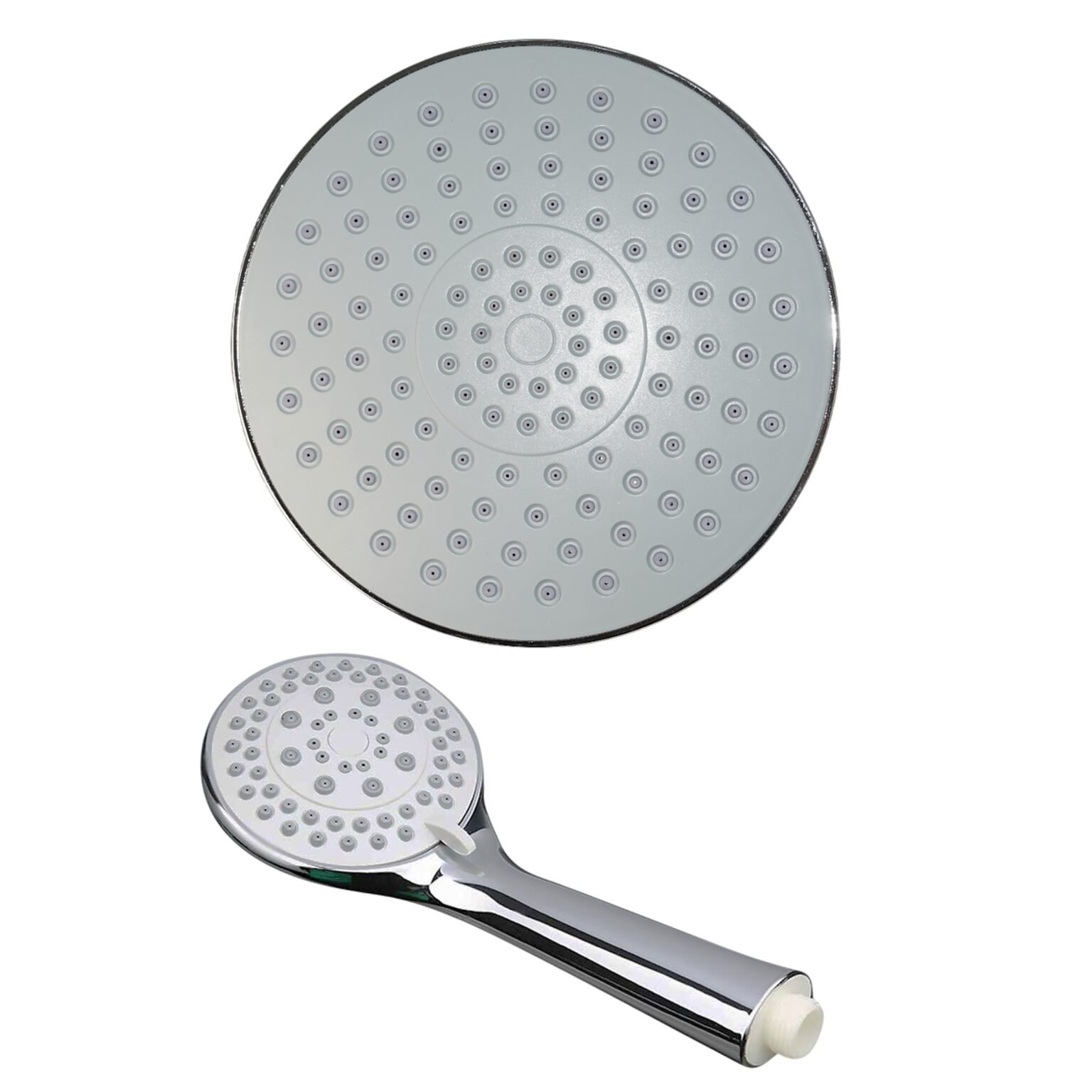 Set Plato Ducha Redondo + Mango Ducha Gris – My Home Solutions